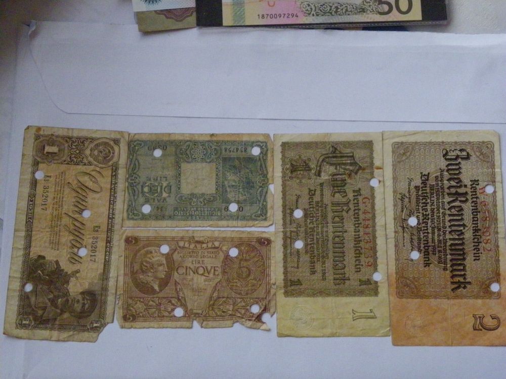 Historische Banknoten Sammlung Italien Deutschland Raritäten (Gebraucht ...