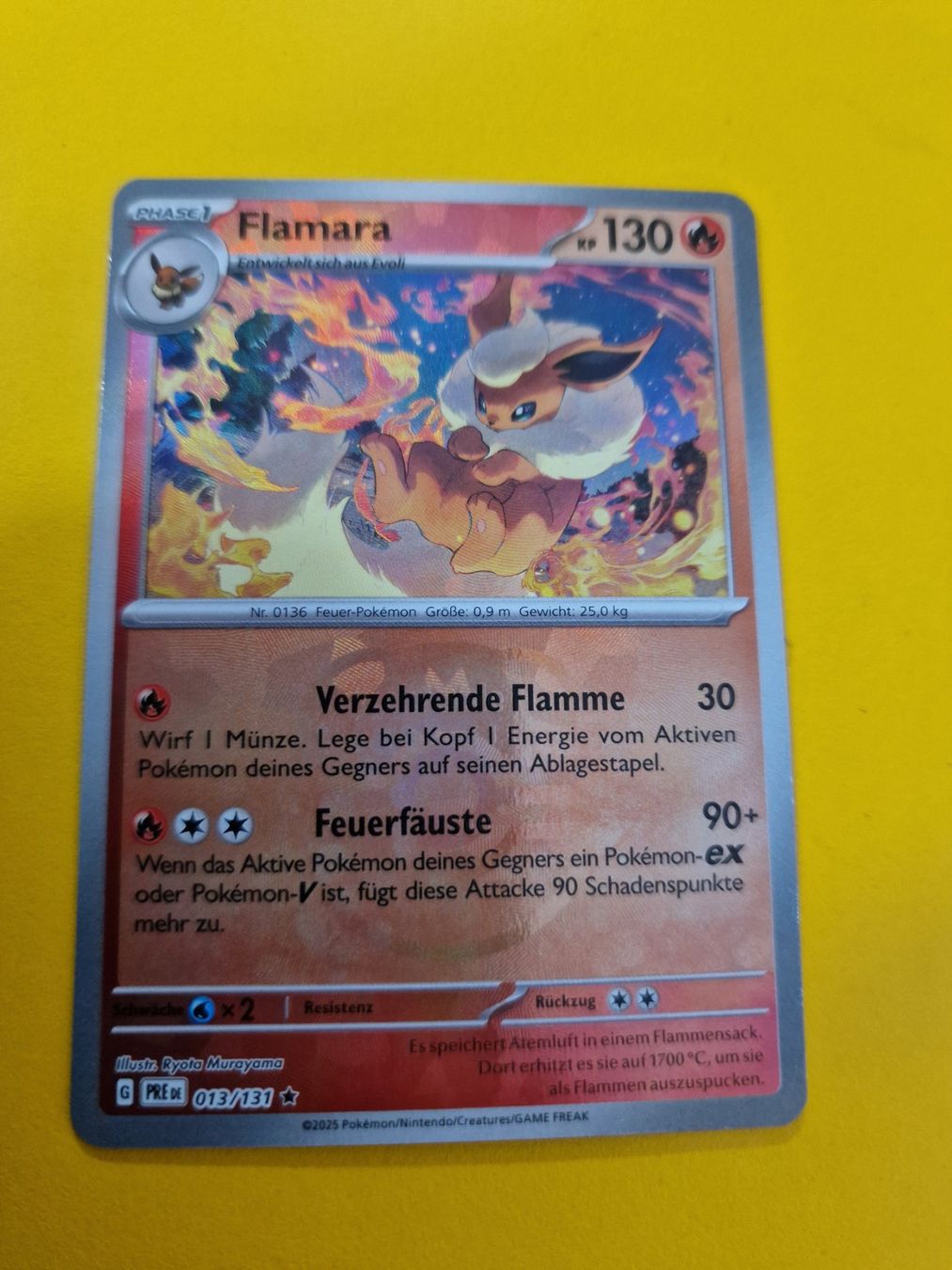 Pokemon Flamara/Flareon Prismatic Evolutions Master Ball DE (Gebraucht ...
