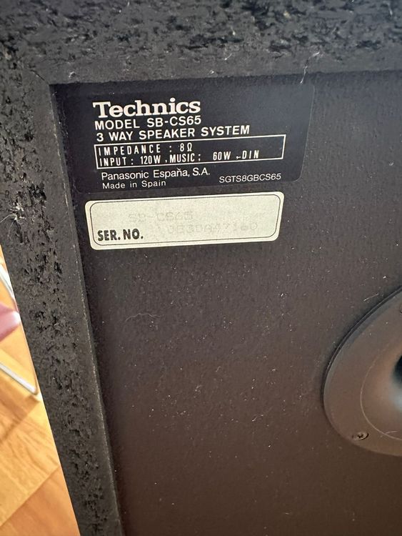 Technics SB-CS 65 Lautsprecher (2x Stück) (Gebraucht) in Burgdorf für ...