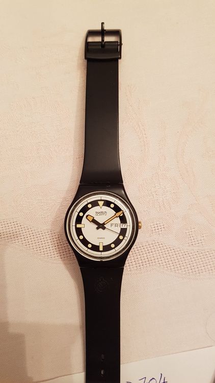 SWATCH GB704 Black Divers 3.84 7 Lochband FHL (Gebraucht) in ...