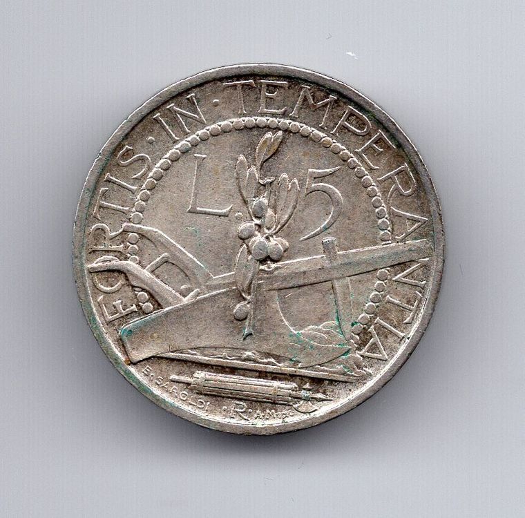 (182) Italien, 5 Lira, San Marina 1931 (Gebraucht) in Rüthi (Rheintal ...