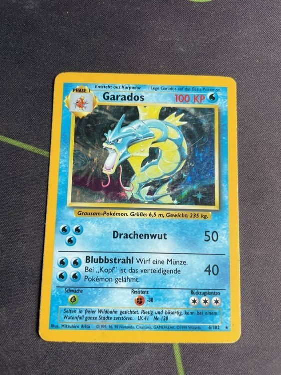 Pokemon Card - Garados - DE - Base Set 6/102 (Gebraucht) in Paradiso ...
