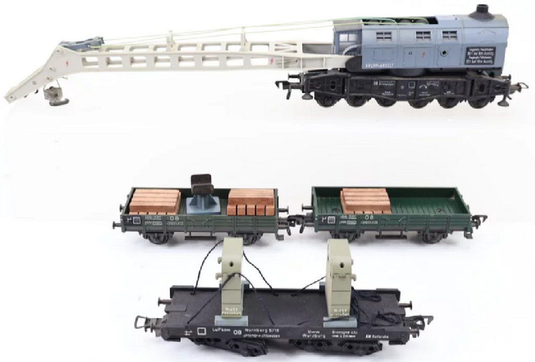 Fleischmann 5597 DB, Krupp-Dampfkranwagenset, DC, OVP,Ep.III (Neu und ...