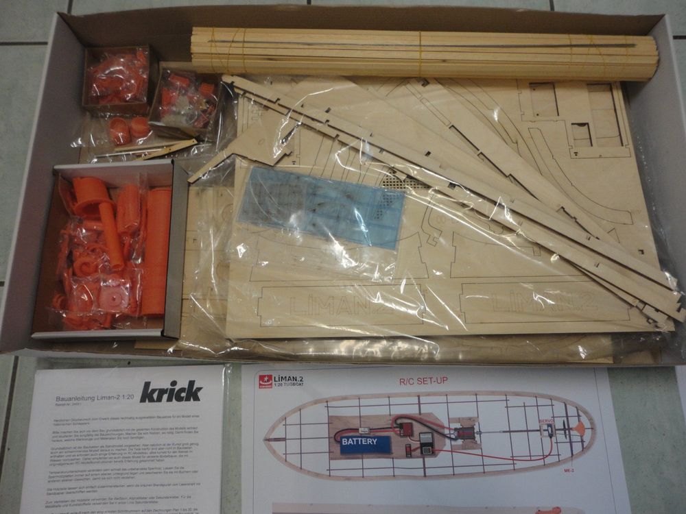 Liman 2 Hist. Schlepper 1:20 Holzbausatz (Neu und originalverpackt) in ...