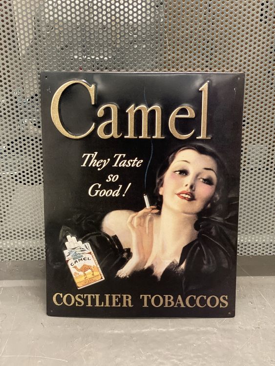 Vintage Camel Cigarettes Metal Advertising Sign, Retro! (Gebraucht) in ...