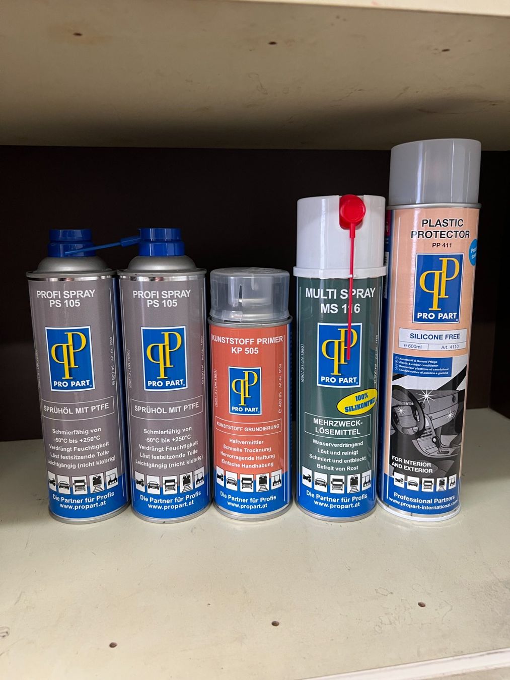 Pro Part Spray Konvolut 5x Spraydosen Werkstatt NEU (Neu (gemäss ...