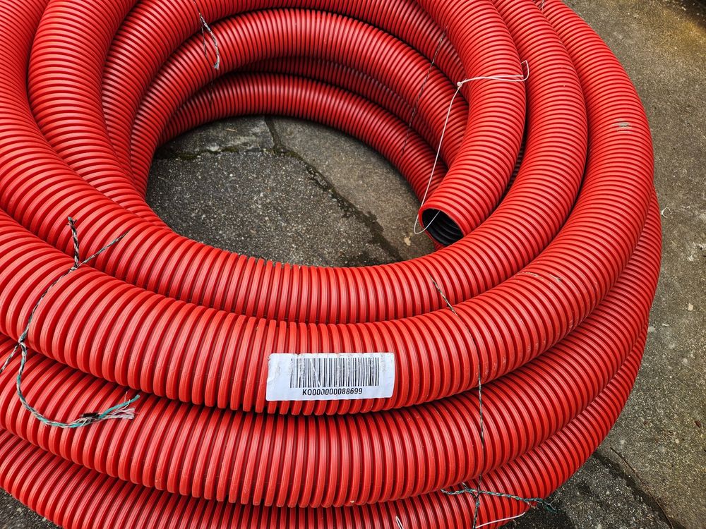 Kabelschutzrohr HDPE 30m PLICA KSR M75 rot mit Einzugsdraht (Neu ...