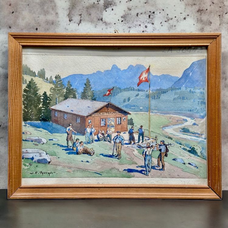 WILLY FRIEDRICH BURGER (1882-1964) Aquarelle La Jogne Suisse (Gebraucht) in Morges für CHF 255 ...