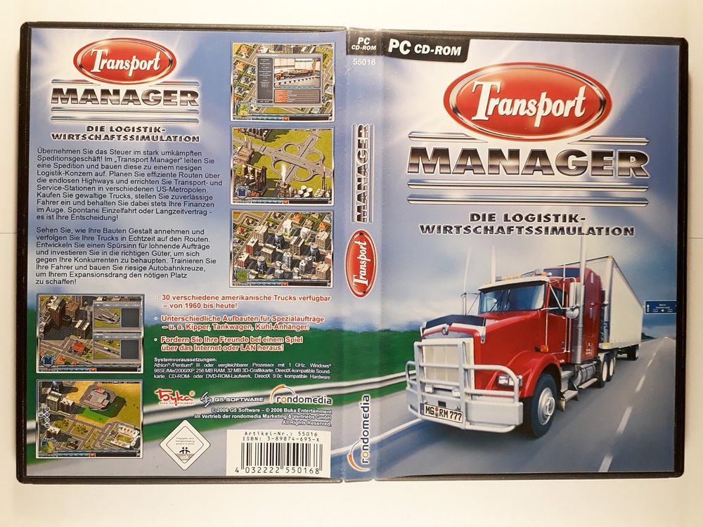 Transport MANAGER, jeu PC, Windows XP, langue Allemand | Kaufen auf Ricardo