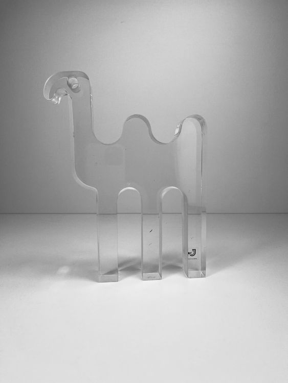 Lucite/Acrylglas Kamelfigur – SILVIO RUSSO für GUZZINI, 70er (Gebraucht ...