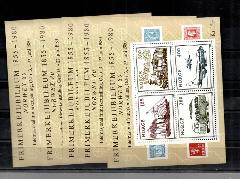 Schweden Verkehr Briefmarkenausstellung 5 Block 1980 ** (Neu (gemäss Beschreibung)) in Uitikon ...