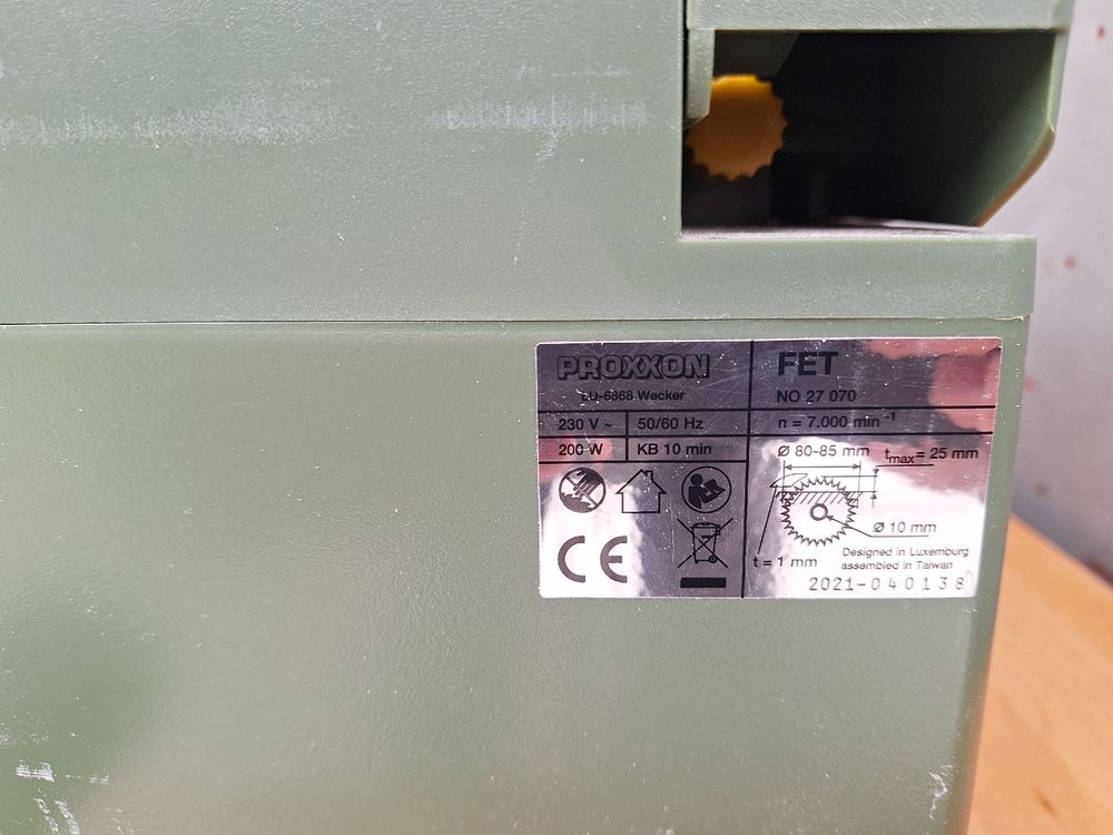 Proxxon FET Tischkreissäge (Gebraucht) in Kernenried für CHF 270 – nur ...