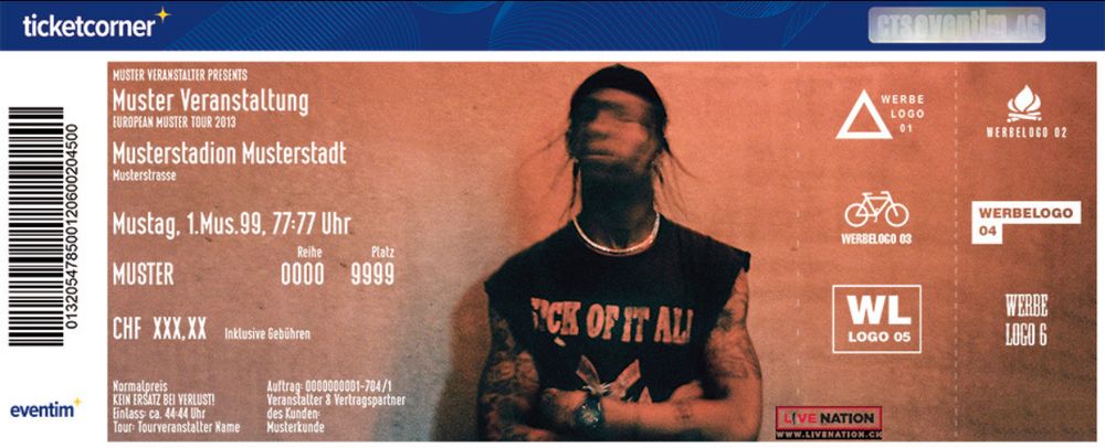 (2X) Travis Scott Ticket: Utopia - Circus Maximus World Tour (Neu und ...