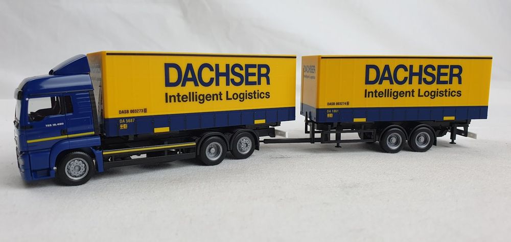 Herpa 952965 MAN TGX Hängerzug "Dachser" H0/1:87 (Neuf (Voir ...