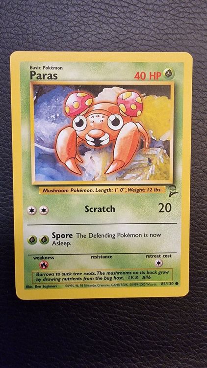 Paras 85/130 - Base Set 2 (EN) - Pokémon Card (Gebraucht) in Rohr b ...