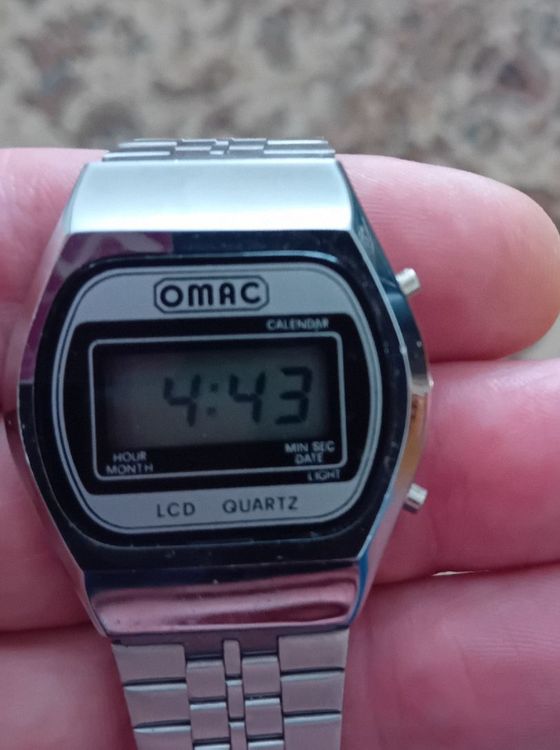 Vintage Retro OMAC LCD Quartz watch. NEW BATTERY 14.04.2025. (Gebraucht ...