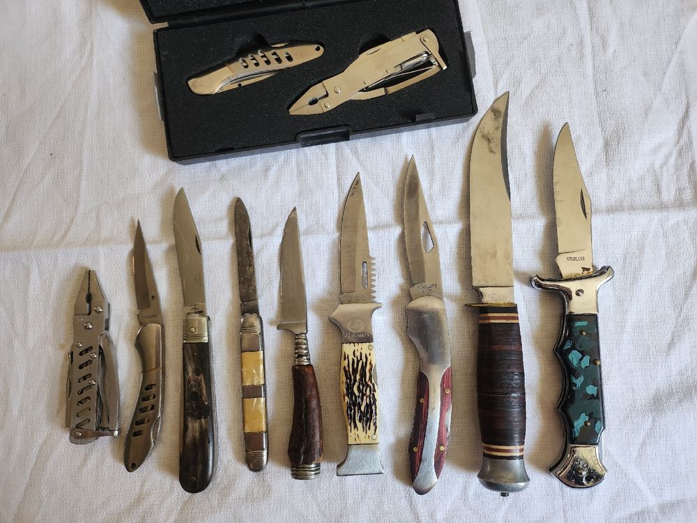 Lot Messer #4 Emil Voos Solingen Elosi Victorinox Wolf USA (Gebraucht ...