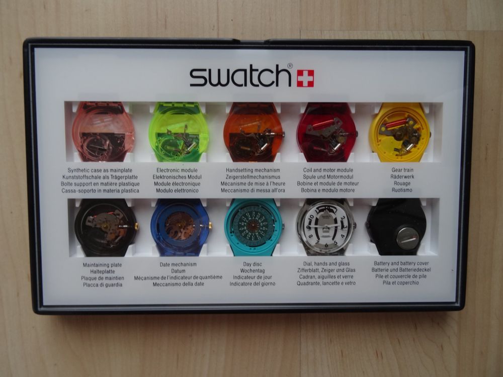 Swatch Special Produktion in 10 Schritten in Vitrine (Neu (gemäss ...