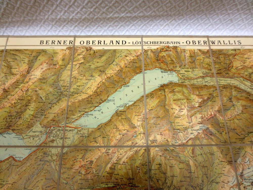 Berner Oberland Loetschbergbahn Oberwallis Karte Carte Geo. | Kaufen auf Ricardo