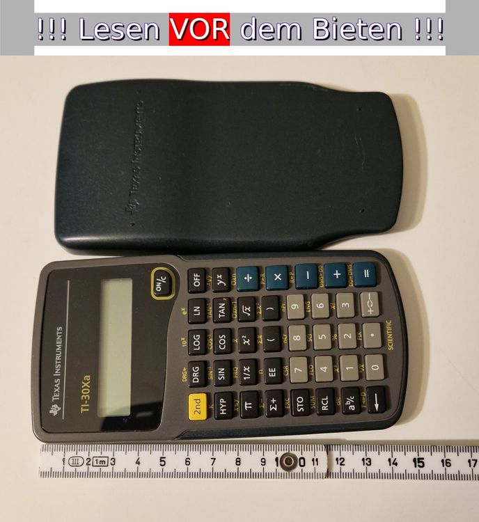 Vintage TI-30Xa SOLAR Taschenrechner von 1997 Abh./Versand (Gebraucht ...