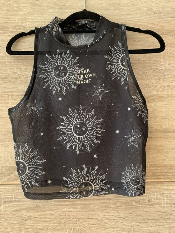 Crop top noir transparent | Kaufen auf Ricardo