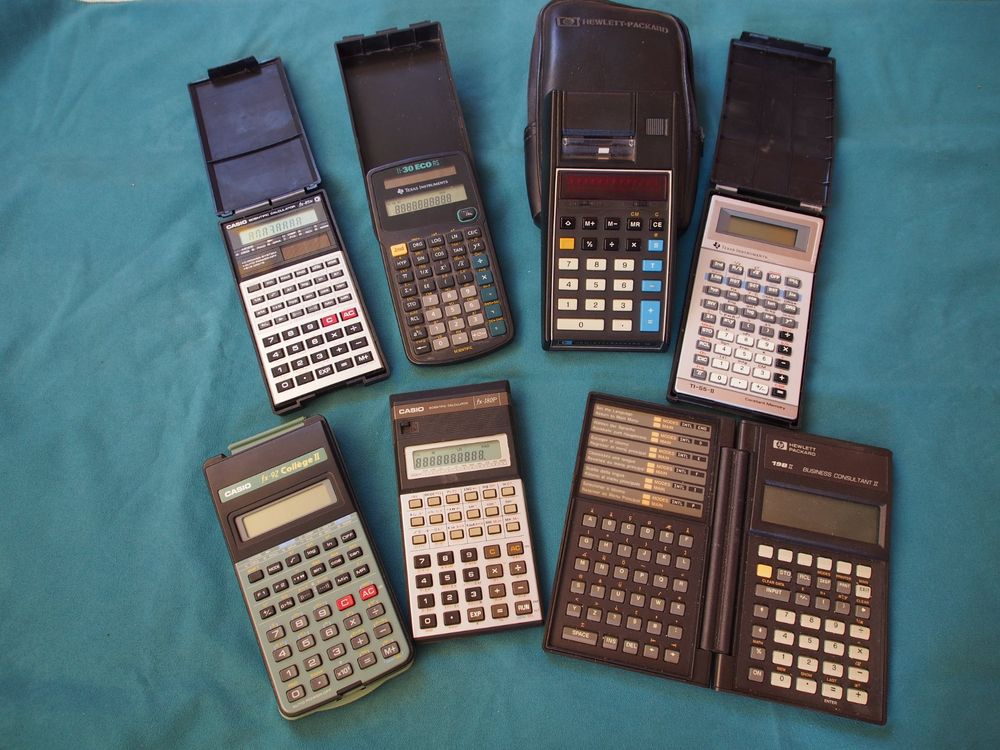 7 machine à calculer scientifique & anciennes HP, Casio, TI | Kaufen ...