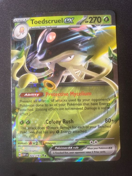 Toedscruel ex 22 - Tenterra ex - Obsidian Flames - EN | Kaufen auf Ricardo