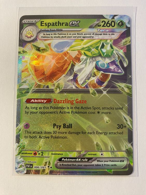 Pokemon Espathra EX 006/091 Paldean Fates EN (Neu (gemäss Beschreibung ...
