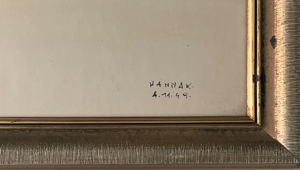 Schöne Aquarell signiert von HANNAK datiert 49 | Kaufen auf Ricardo