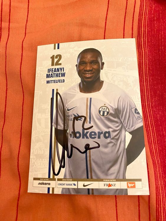 Autogrammkarte Ifeanyi Mathew handsigniert (Gebraucht) in Rüschlikon ...