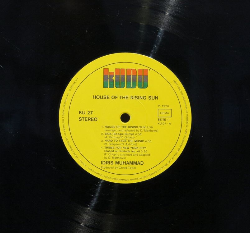 Idris Muhammad - Hous of the Rising Sun / LP (Gebraucht) in Zürich für ...