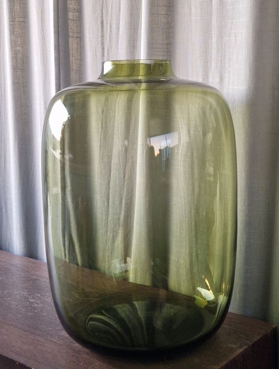 Grune Vase Glas Gross
