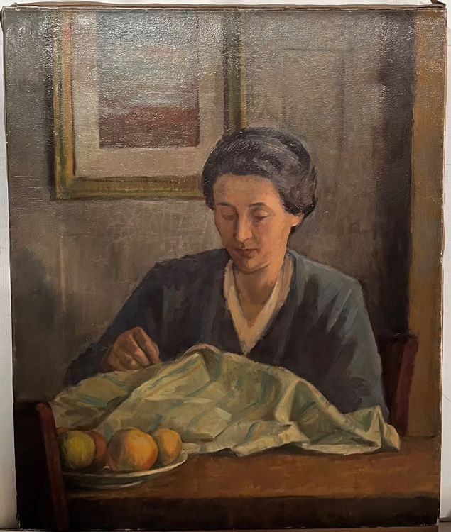 Ernst Müller Göls (1902-2001)Grosse Gemälde von eine Näherin (Gebraucht) in Root für CHF 39 ...