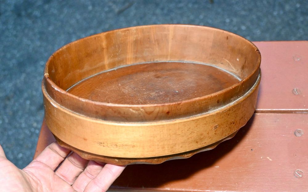 ANTIKE Käseform ? Holz - Schale gemarkt 454 1A länge 25.5.cm (Gebraucht ...