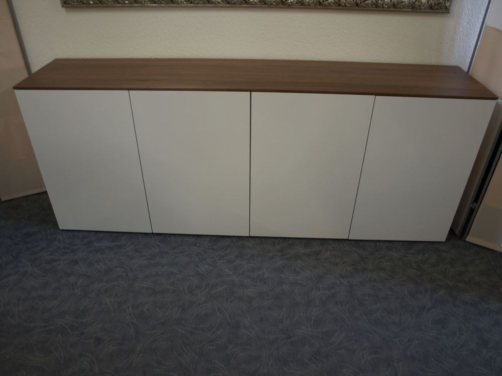 Sideboard GARDA weiss Nussbaum 200 cm | Kaufen auf Ricardo