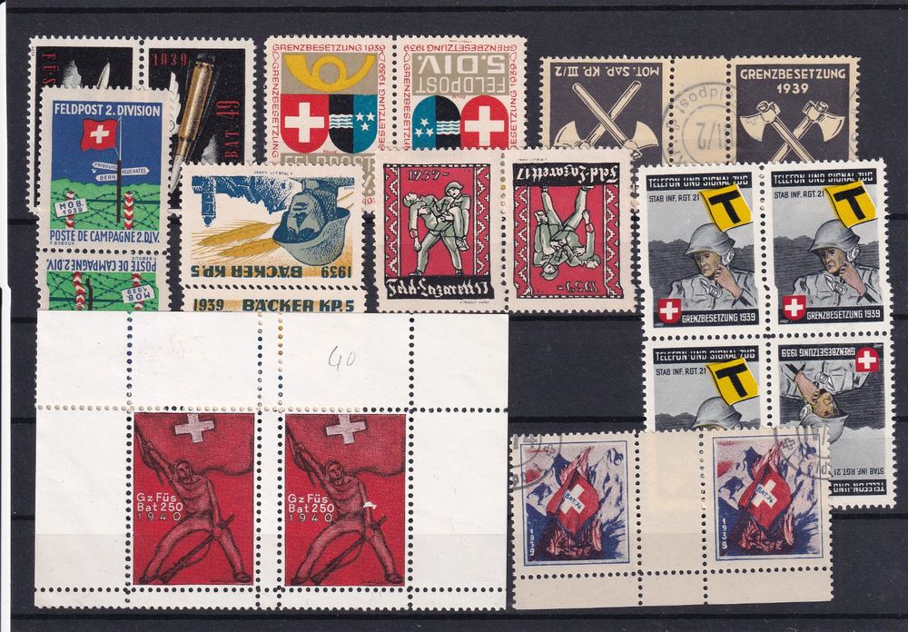 Lot Soldatenmarken - Kehrdrucke und Zwischenstege | Kaufen auf Ricardo