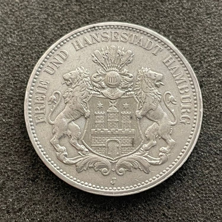3 Mark Silber Hamburg 1909 - 1 | Kaufen auf Ricardo
