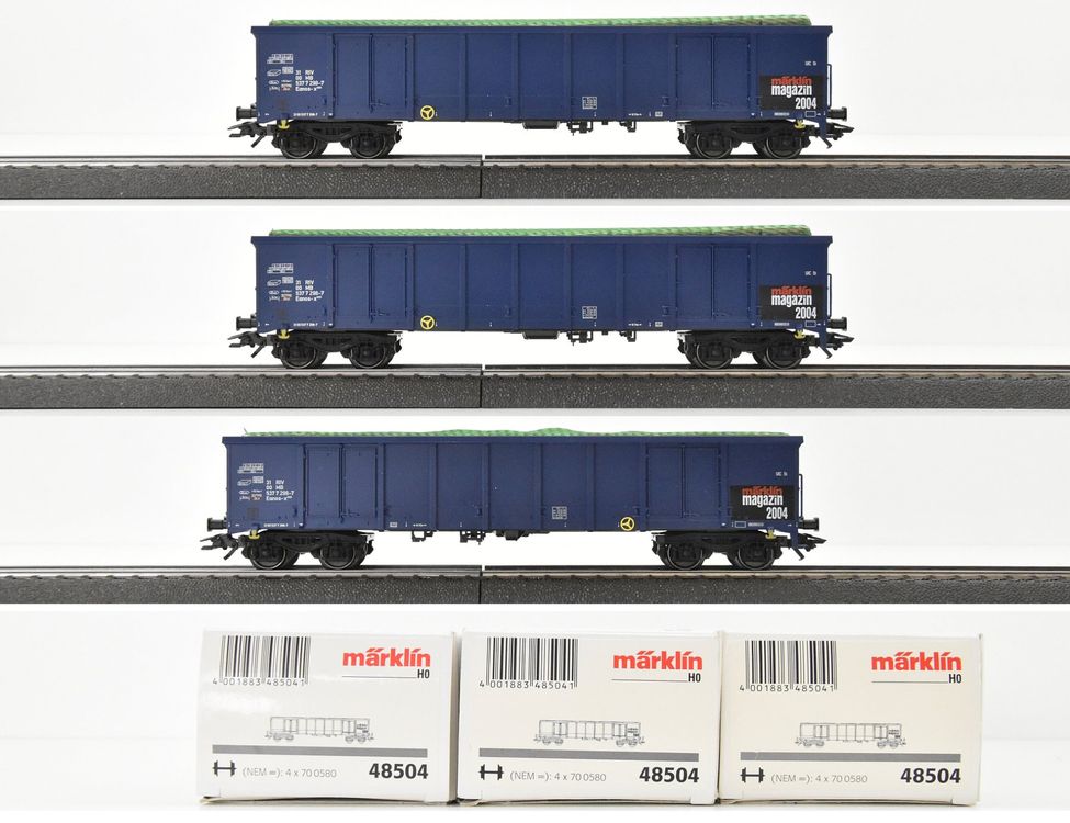Märklin 3x 48504 Hochbordwagen der MB, H0 WS mit OVP | Acheter sur Ricardo