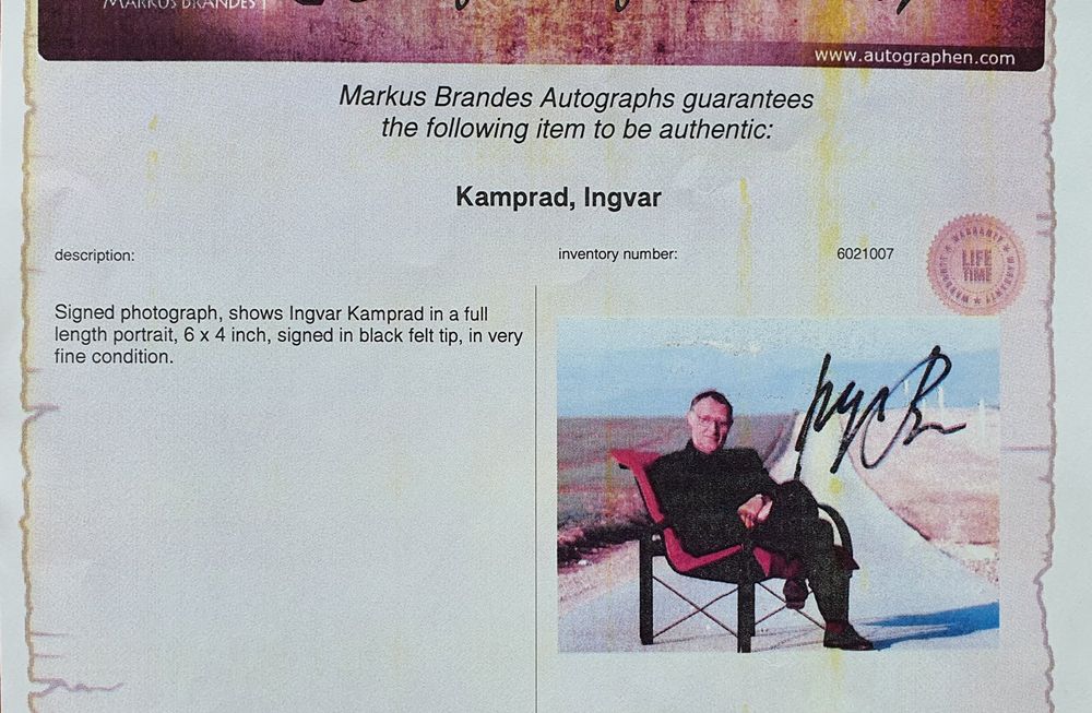 Ingwar Kamprad IKEA-Gründer Autogramm (Neu (gemäss Beschreibung)) in ...