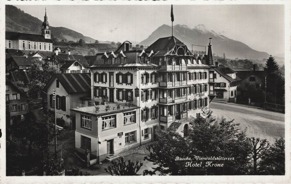 Buochs, Vierwaldstättersee. Hotel Krone mit Post (Gebraucht) in Bronschhofen für CHF 10 – mit ...