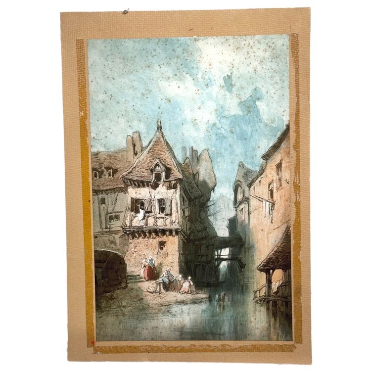 Ancienne Aquarelle et plume attribué à BALAN Eugène XIXème (Gebraucht) in Morges für CHF 20 ...