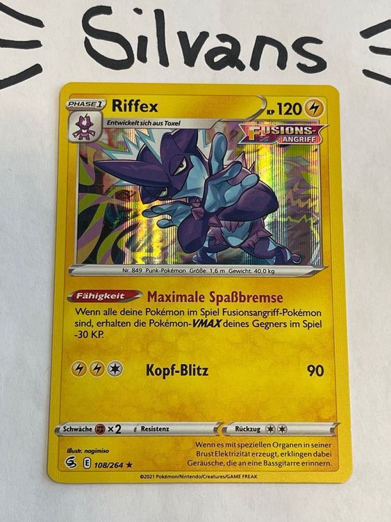 Riffex Holo 108/264 Fusionsangriff DE | Kaufen auf Ricardo