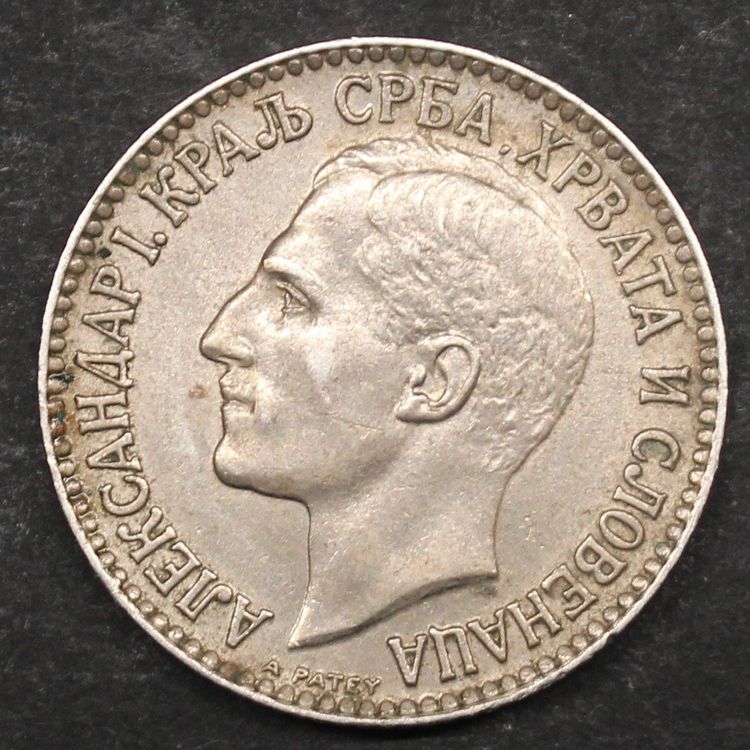 1925 Jugoslawien 1 Dinar mit Münzzeichen "Blitz" (Gebraucht) in Herznach für CHF 5 – mit ...