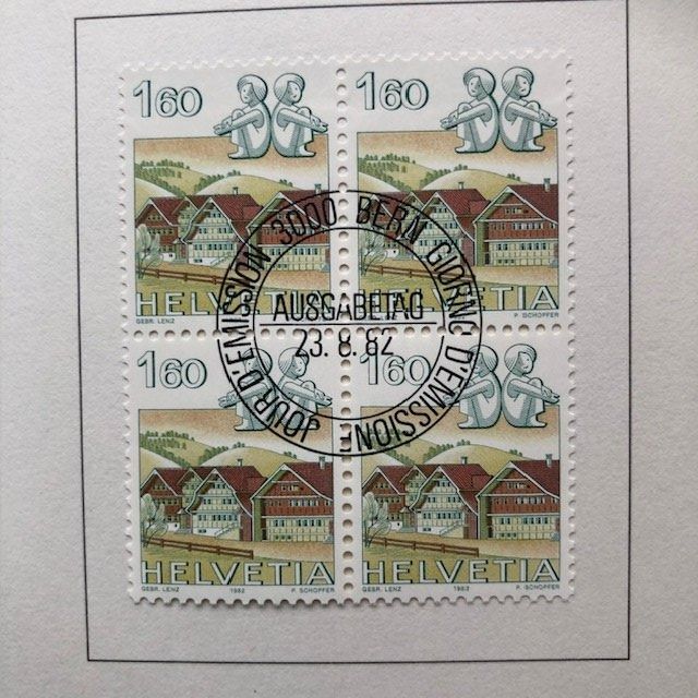 Schweizer Dauermarken "Tierkreiszeichen" 1982, 5 4er Blocks (Neu (gemäss Beschreibung)) in ...