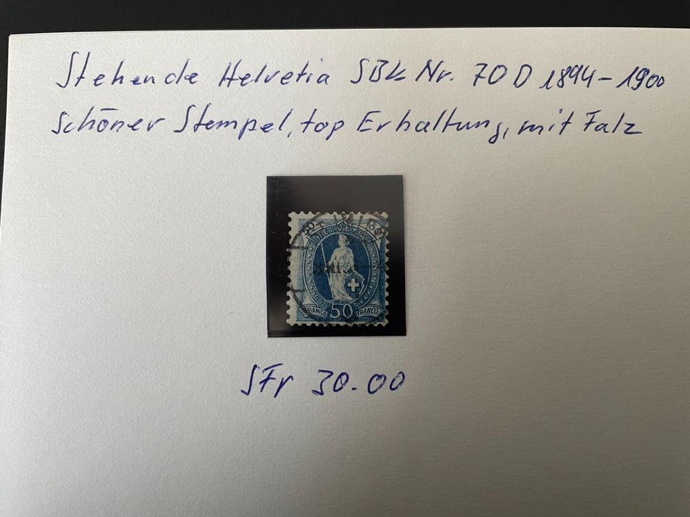 Stehende Helvetia SBK Nr. 70 D 1894-1900 (Gebraucht) in Luzern für CHF 3 – mit Lieferung auf ...