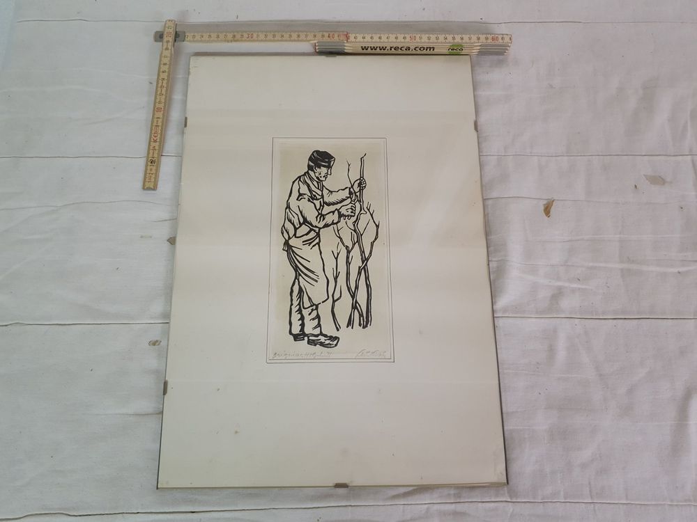 Original KREBS Karl Holzschnitt signiert (Gebraucht) in Aeschau für CHF 5 – mit Lieferung auf ...