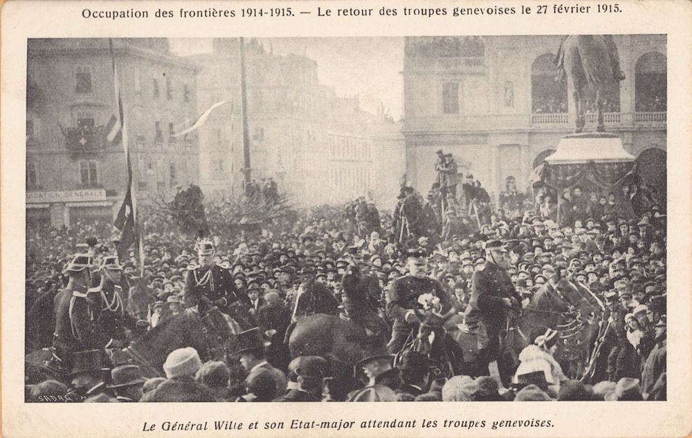 Feldpost mit ...... Général Wille et son Etat-major (Gebraucht) in ...