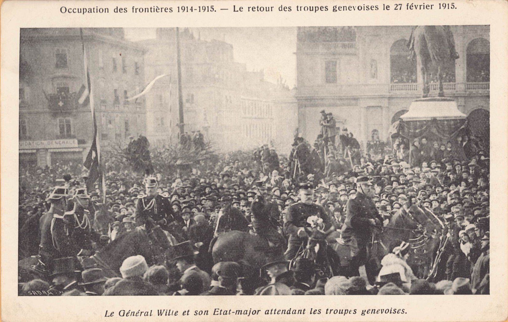 Feldpost mit ...... Général Wille et son Etat-major (Gebraucht) in ...