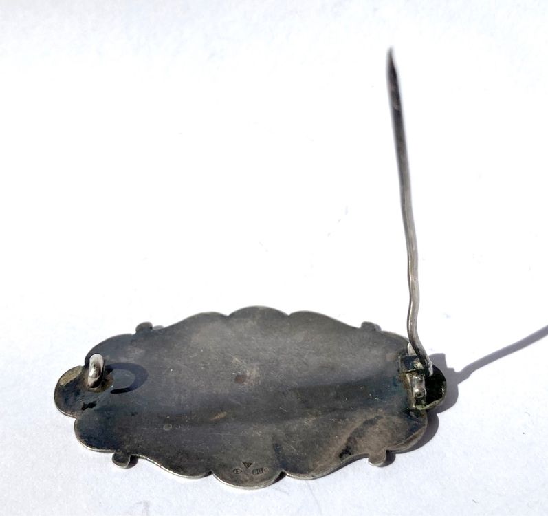 🌟 Wunderbare Brosche Monogramm 19. Jahrhundert Silber 800🌟 (Gebraucht ...