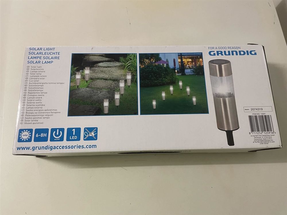 GRUNDIG Solar 6er LED Gartenlampen Set NEU ab 1.-Fr (Neu und ...